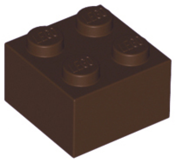 Lego Brick 2x2 Brown